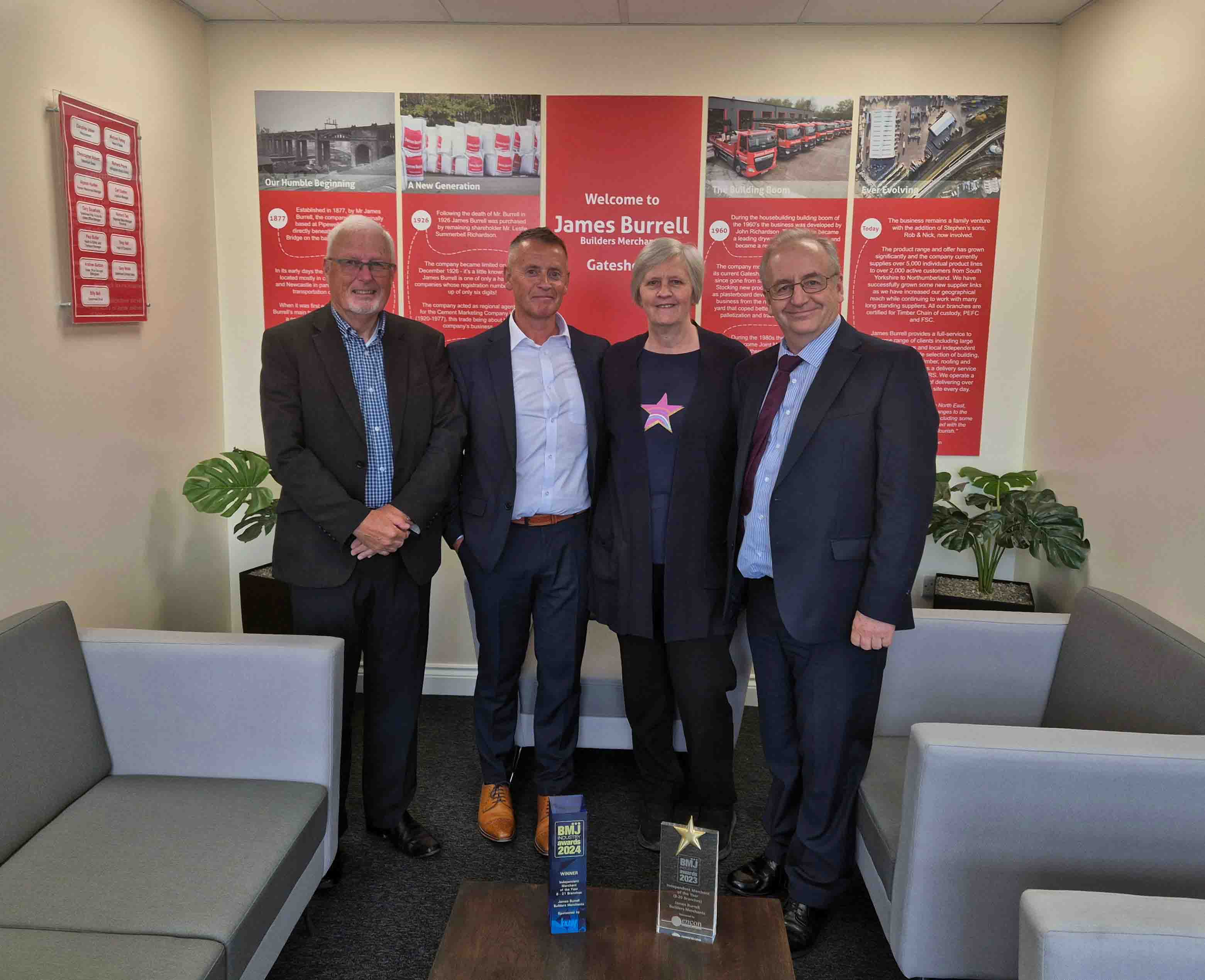 James Burrell celebrates four long-standing team members | James ...